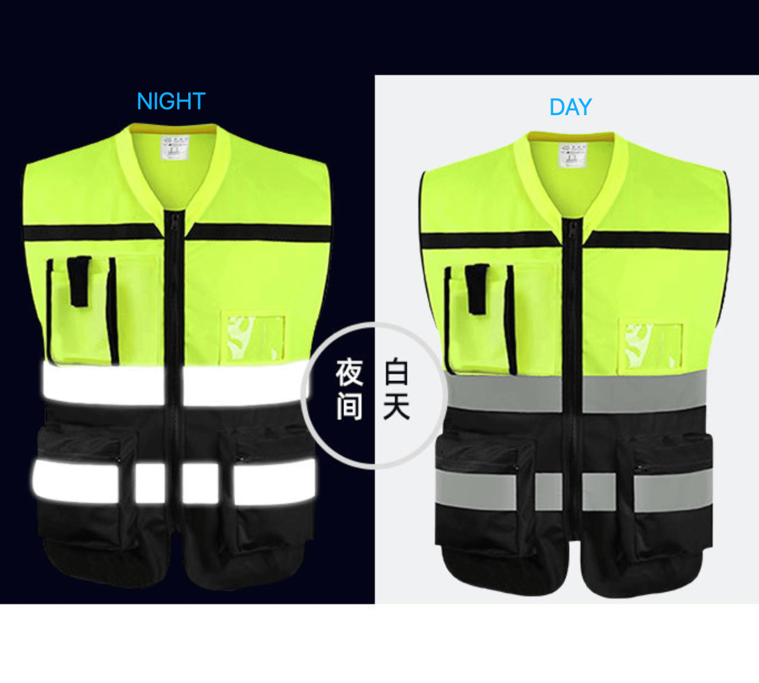 SSV1080 Premium Hi Vis Safety Vest with Big Cargo Pockets